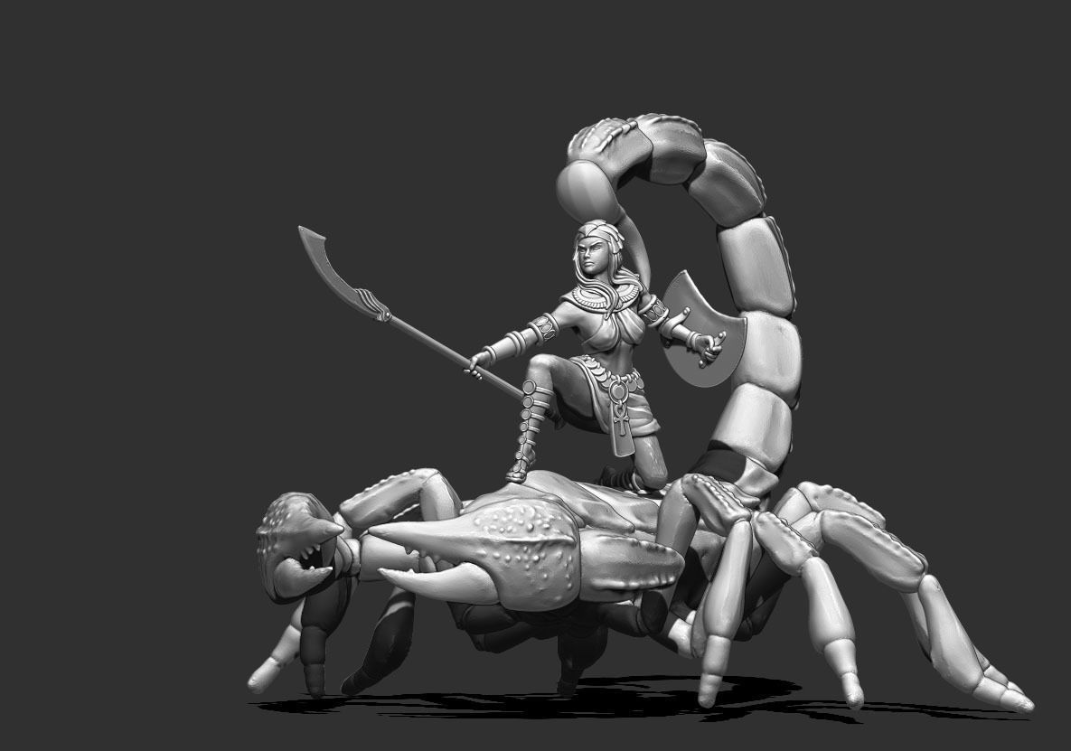 Scorpion rider 35mm scale - 61mm height 3D model 3D printable | CGTrader