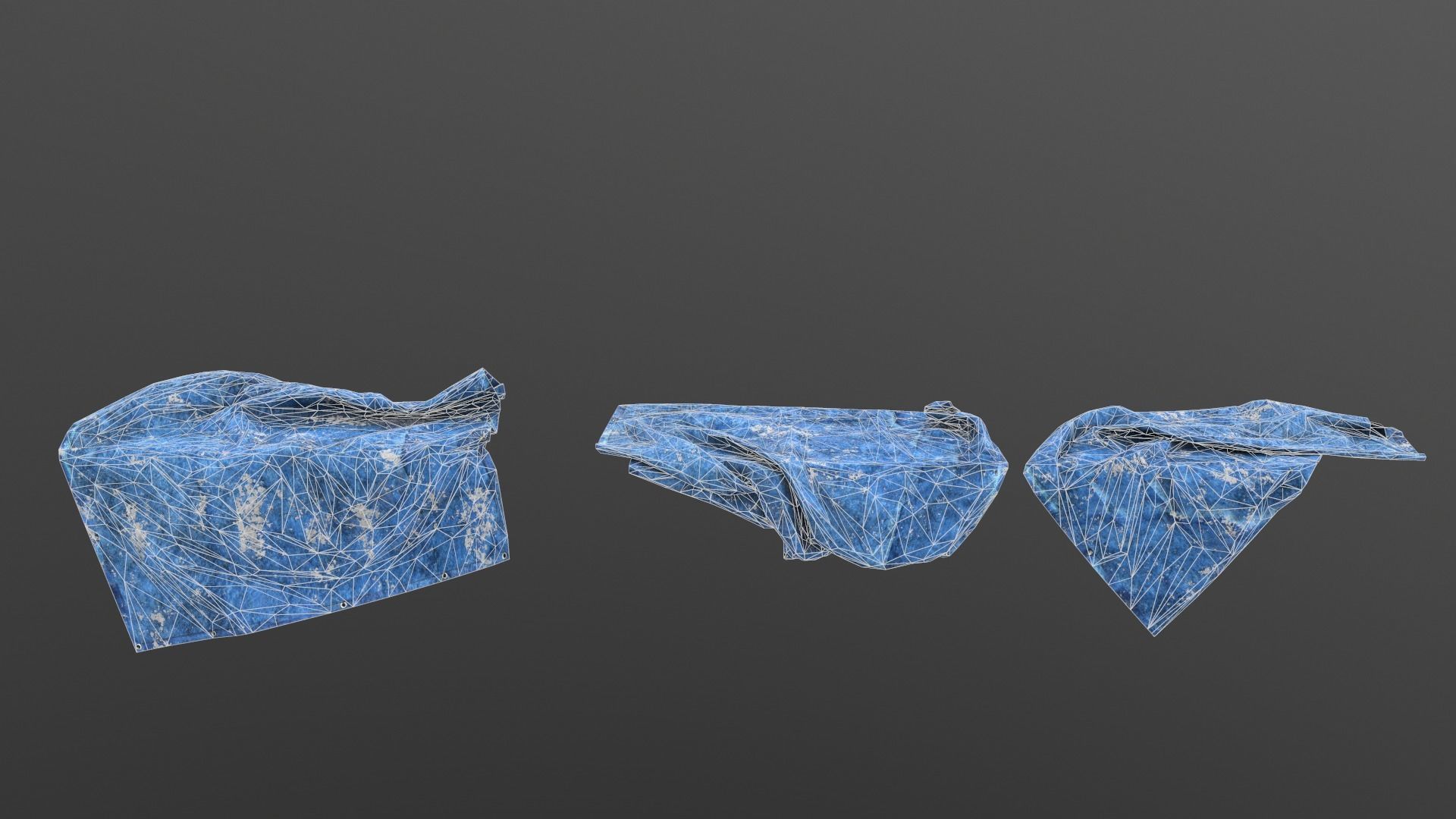 3D model Blue tarp set 2 - PBR VR / AR / low-poly | CGTrader