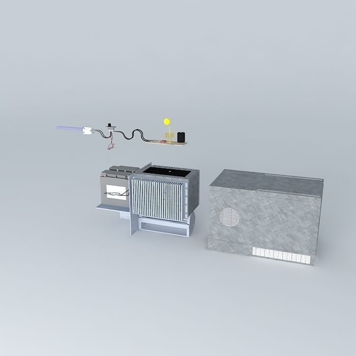 mini nuclear energy reactor free 3D model | CGTrader