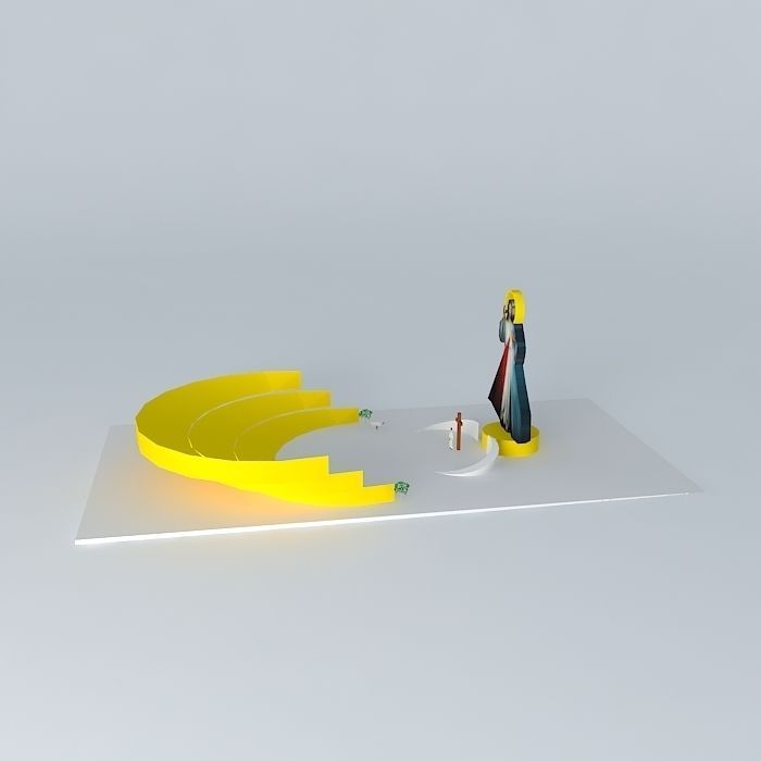 Jesus Divine Mercy Shrine free 3D model | CGTrader