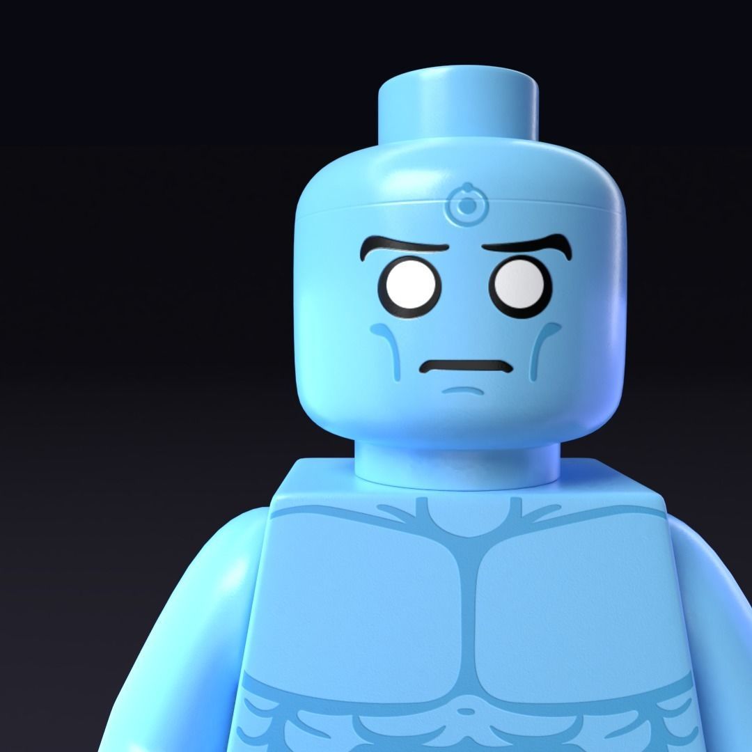 LEGO minifigure - Dr Manhattan - Watchmen 3D model | CGTrader