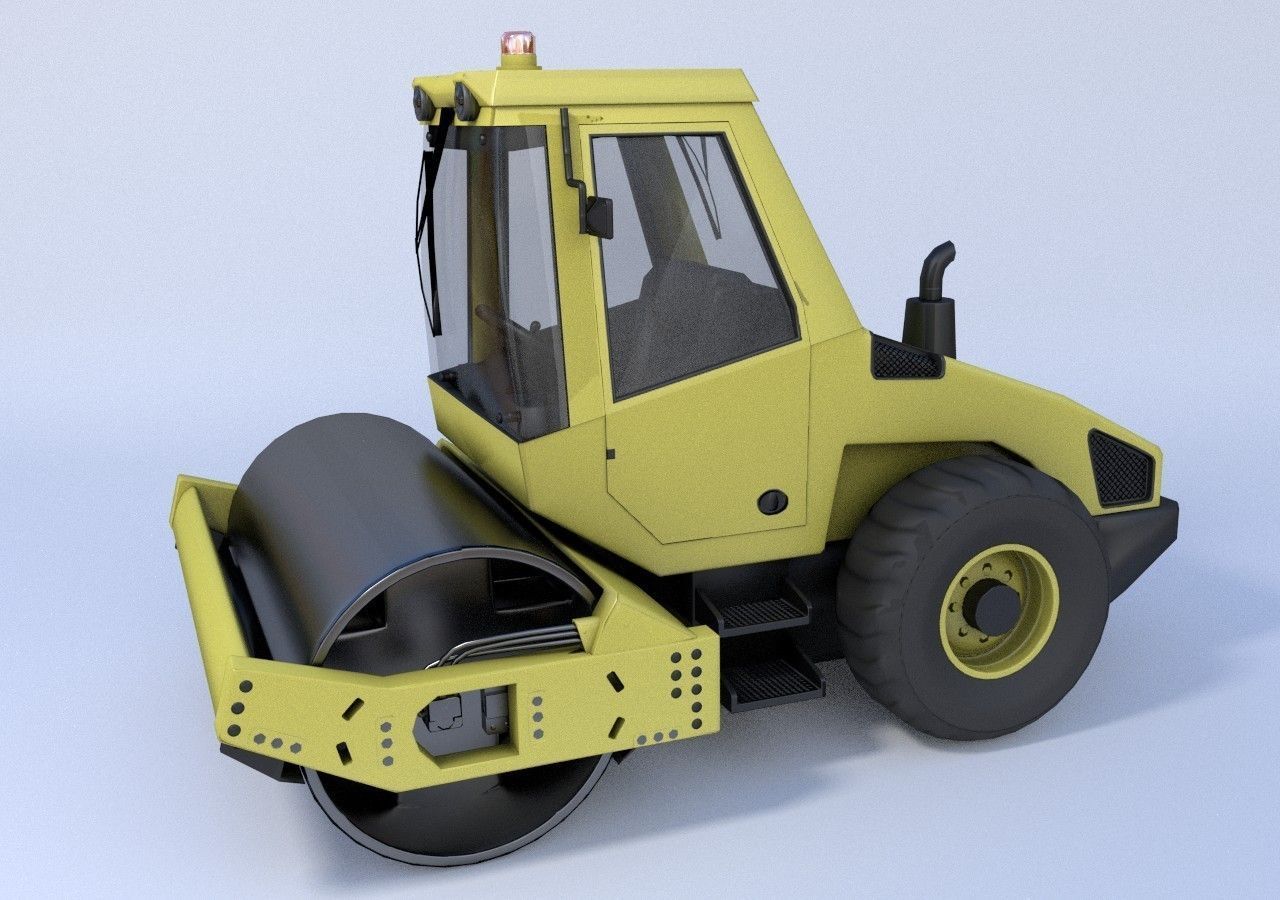3D model Steamroller old version VR / AR / low-poly | CGTrader