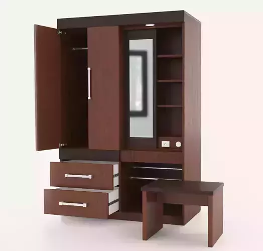 Wood Closet 3D model | CGTrader