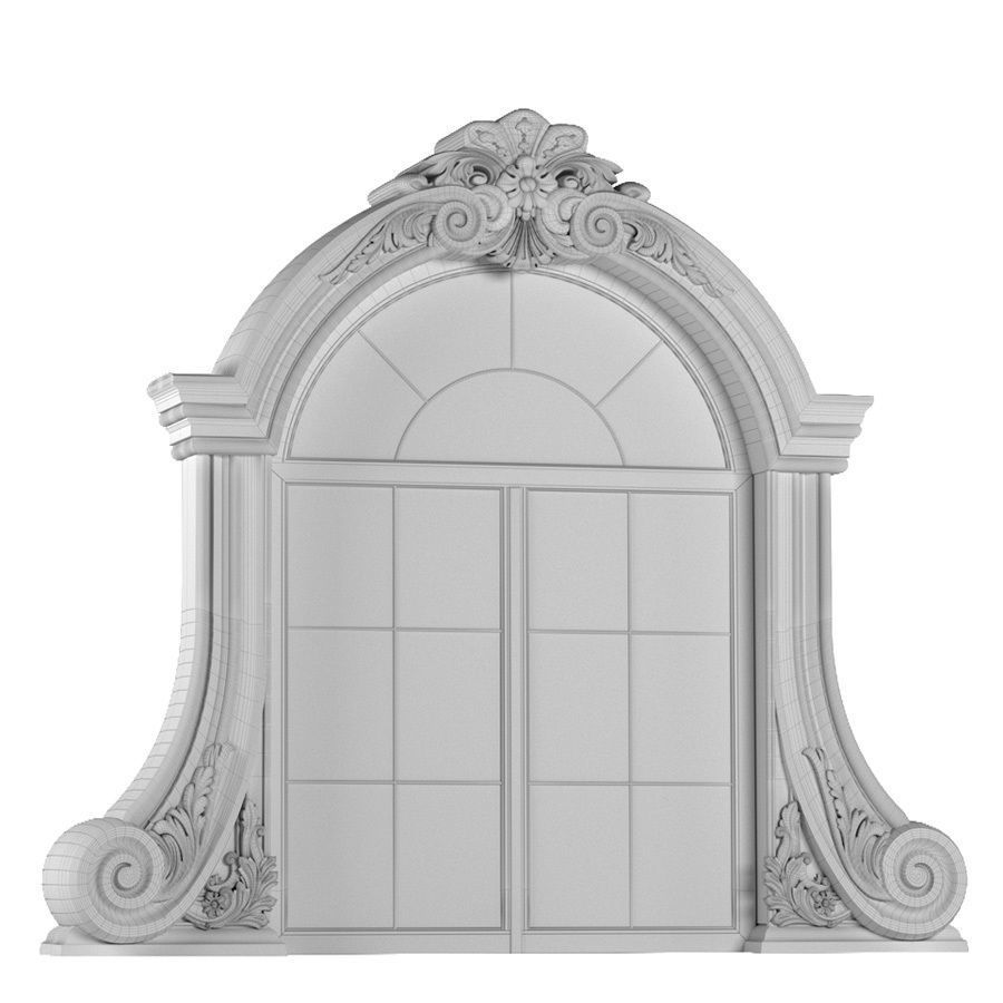 Classic window frame for decorating the facade 3D model | CGTrader