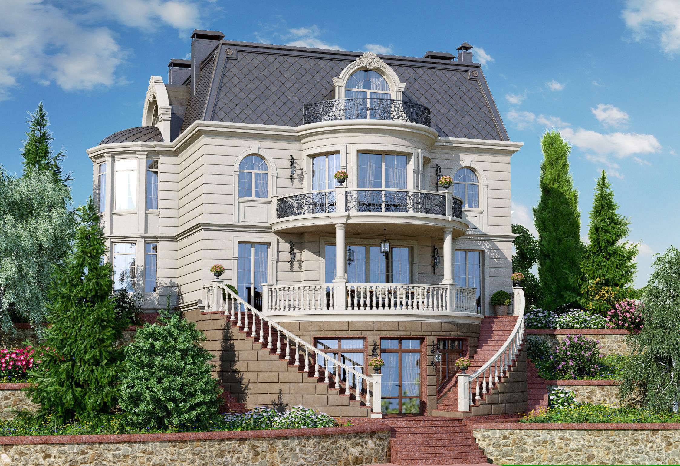 Classic window frame for decorating the facade 3D model | CGTrader