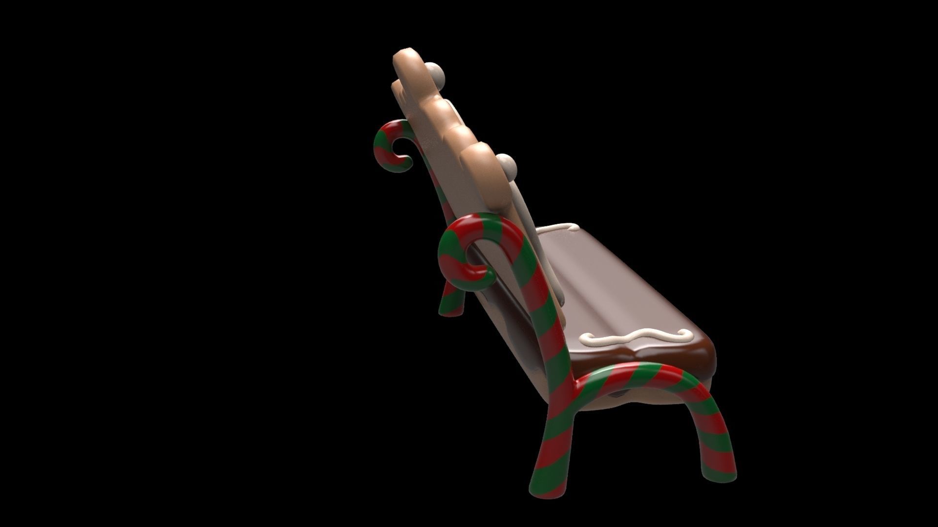 Gingerbread bench inspired by Gingerbread house fairytale 3D model ...