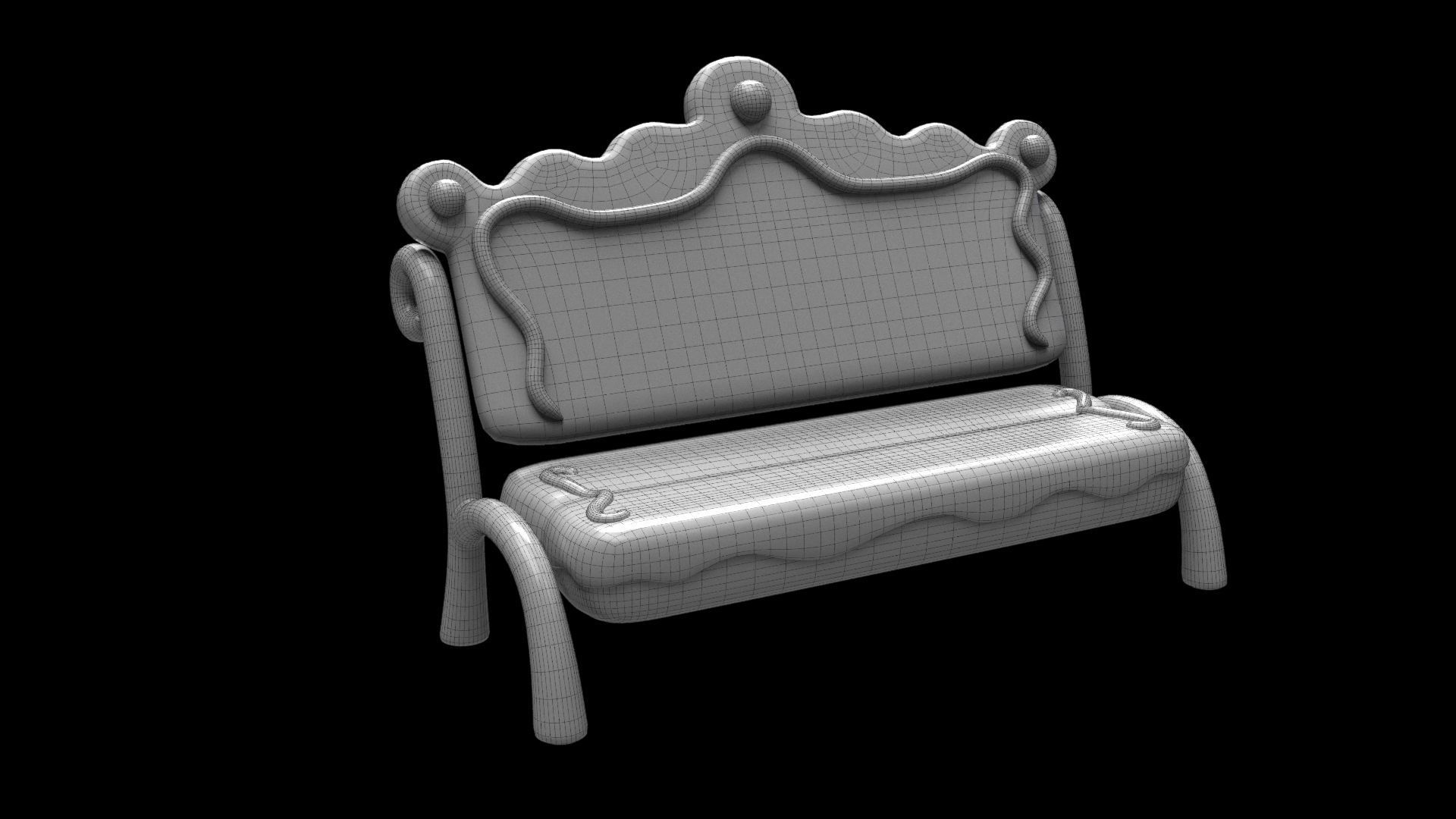 Gingerbread bench inspired by Gingerbread house fairytale 3D model ...
