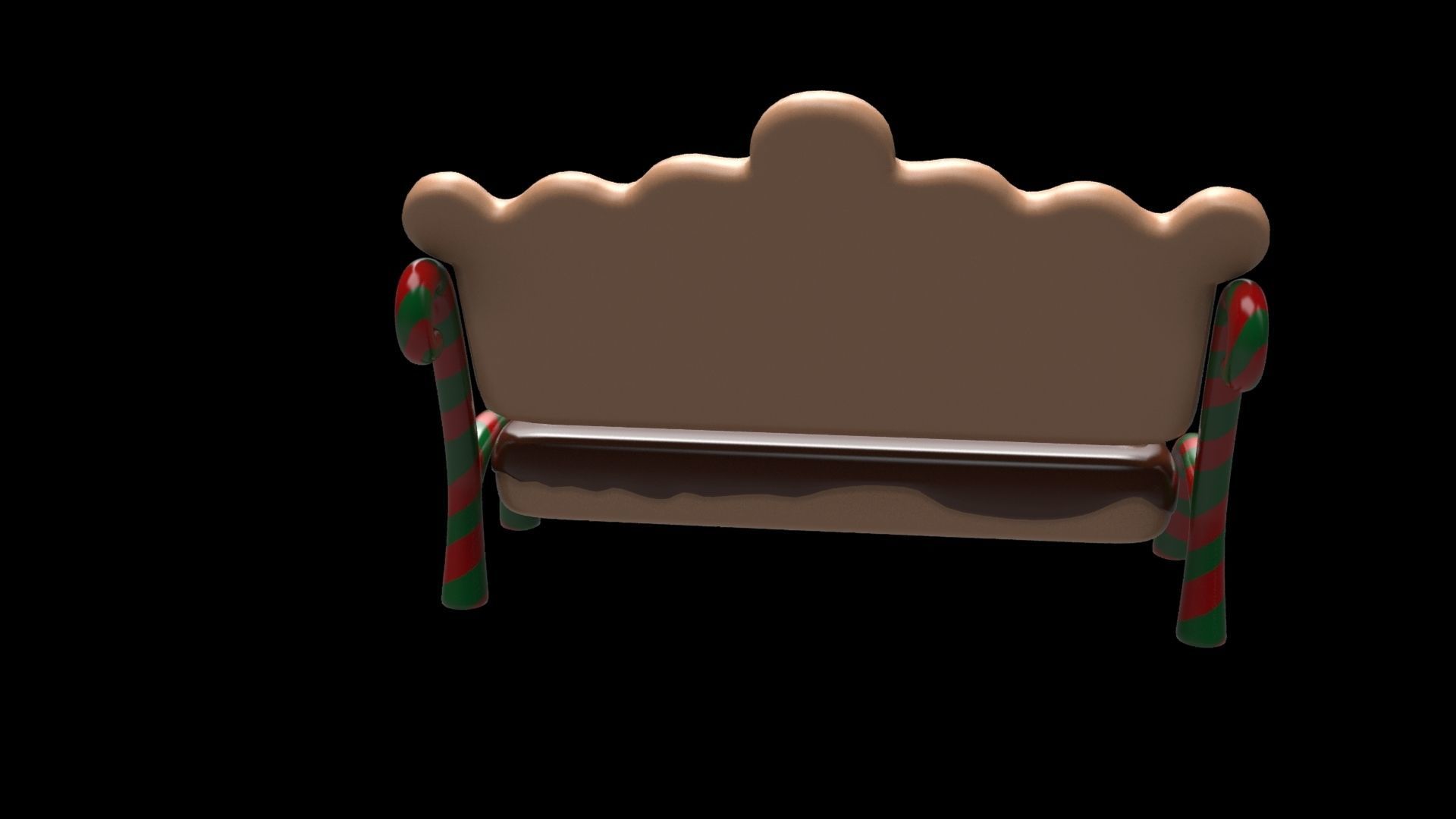Gingerbread bench inspired by Gingerbread house fairytale 3D model ...