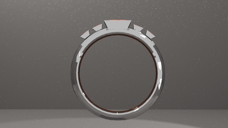 Low Poly Beautiful Three Red Stone Ring Jewelry Semi Realistic A 3D ...