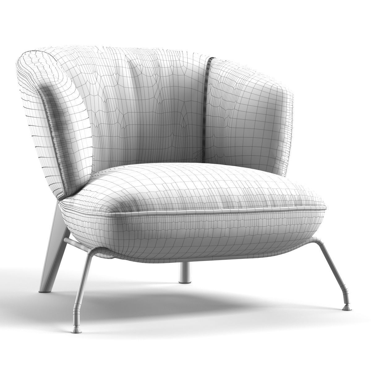Armchair Natuzzi Penelope 3D model | CGTrader