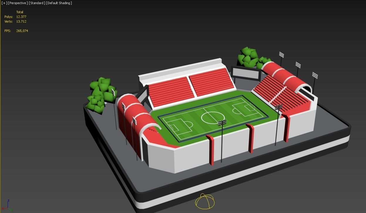 3D model Stadium low poly pack VR / AR / low-poly | CGTrader