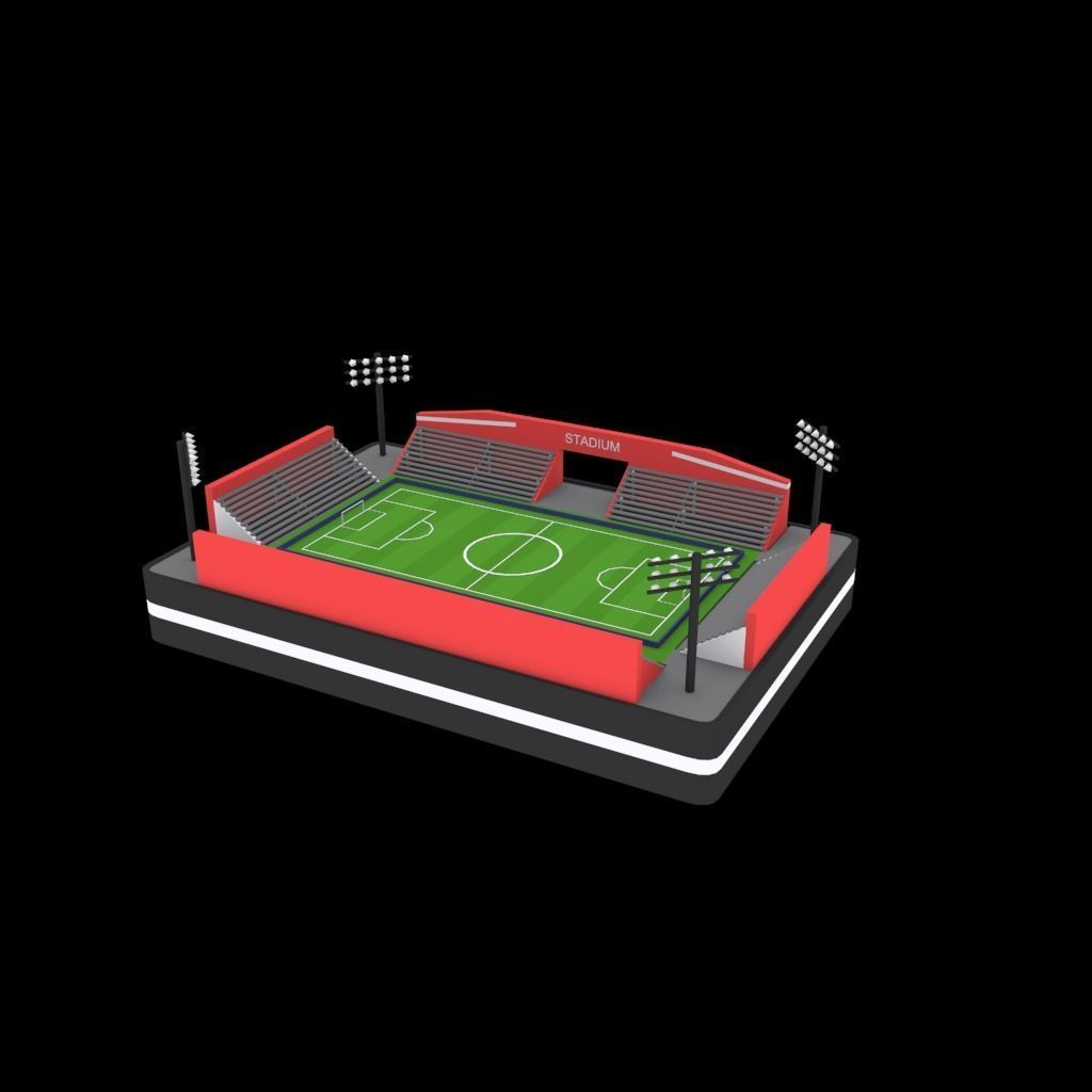 3D model Stadium low poly pack VR / AR / low-poly | CGTrader