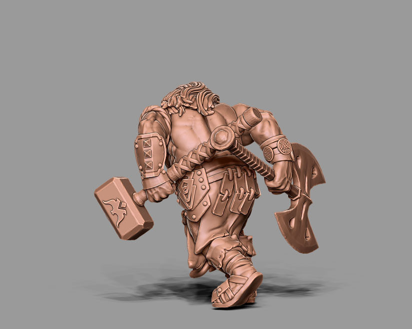 Giant Dwarf - 39mm height - 3D model 3D printable | CGTrader