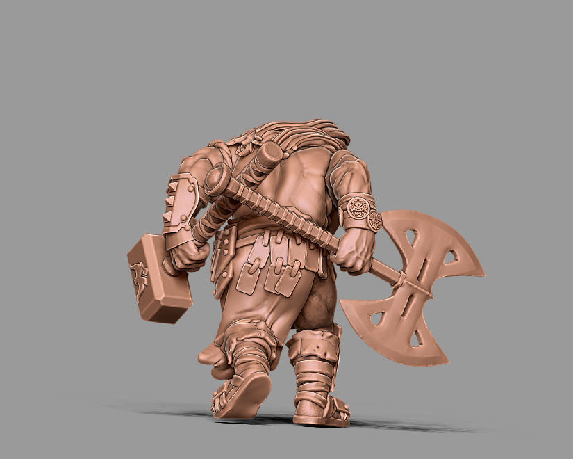 Giant Dwarf - 39mm height - 3D model 3D printable | CGTrader