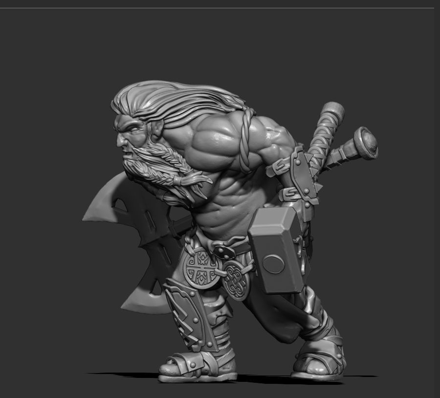 Giant Dwarf - 39mm height - 3D model 3D printable | CGTrader