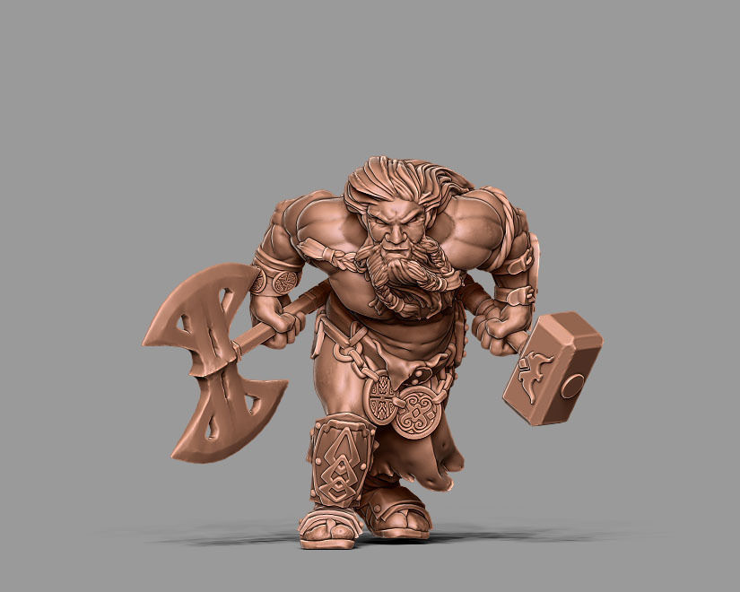 Giant Dwarf - 39mm height - 3D model 3D printable | CGTrader