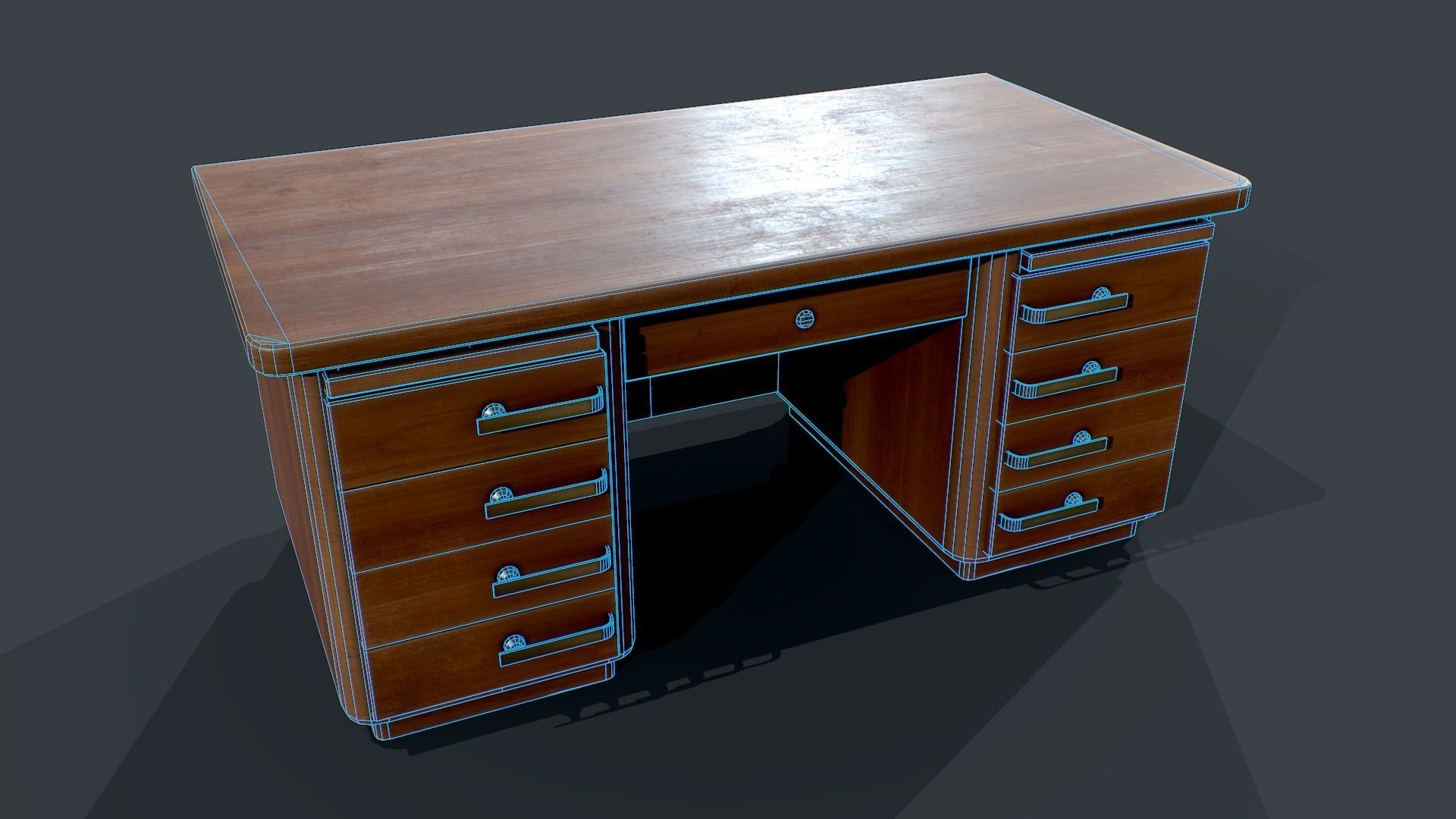 Desk Table Wooden free VR / AR / low-poly 3D model | CGTrader