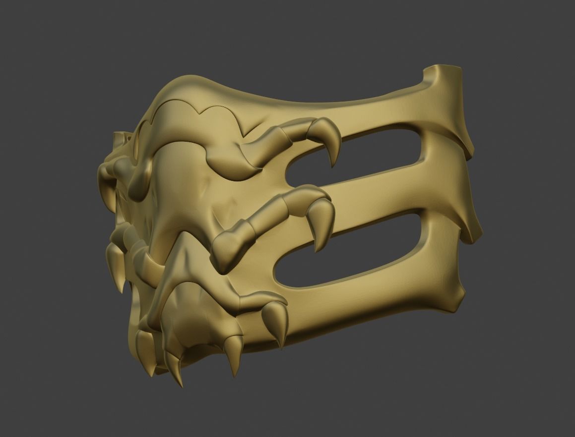 Scorpion mask for face from Mortal Kombat 11 and X and 9 3D model 3D ...