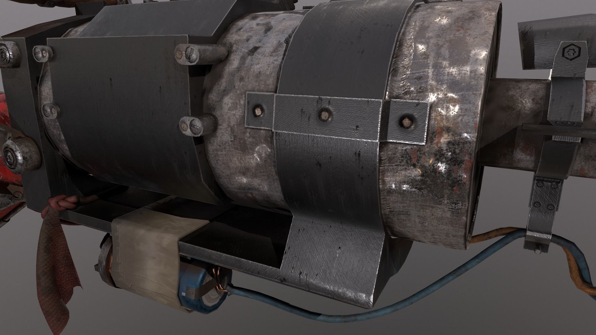 3D model Post Apocalyptic Flamethrower VR / AR / low-poly | CGTrader