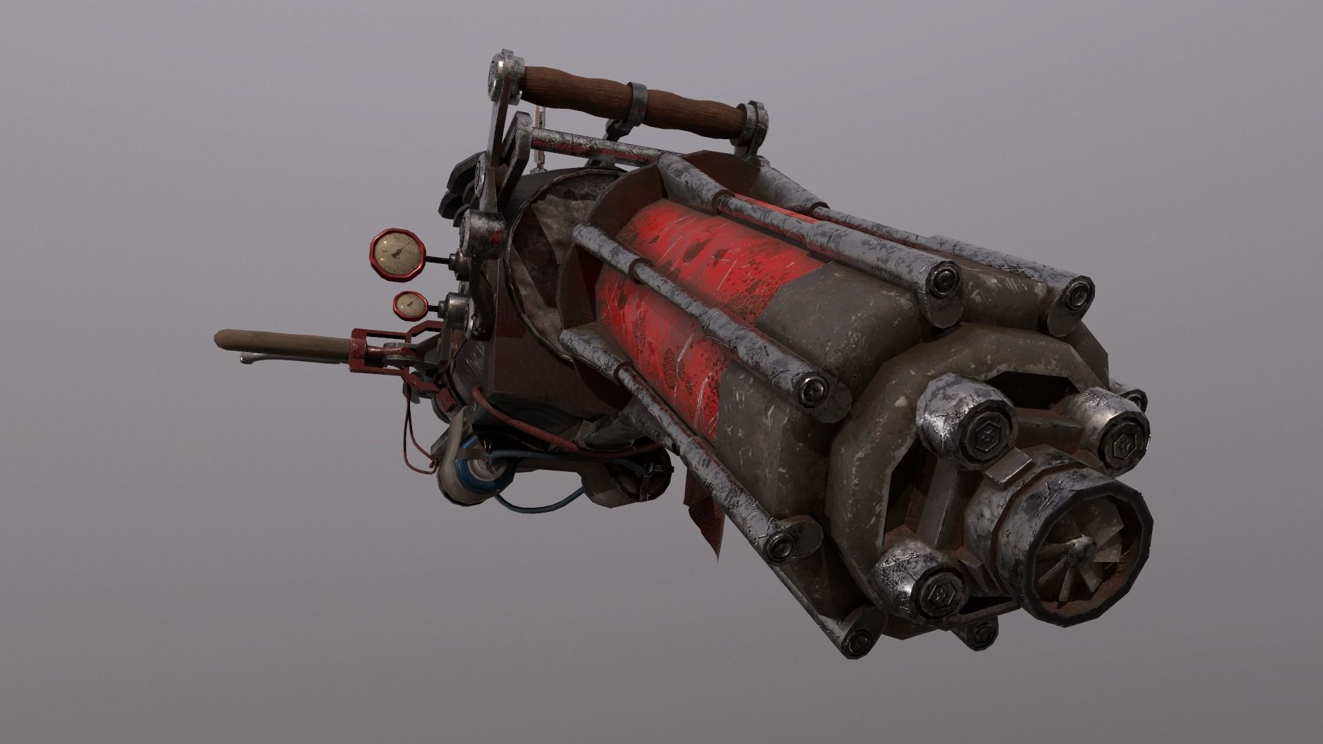 3D model Post Apocalyptic Flamethrower VR / AR / low-poly | CGTrader