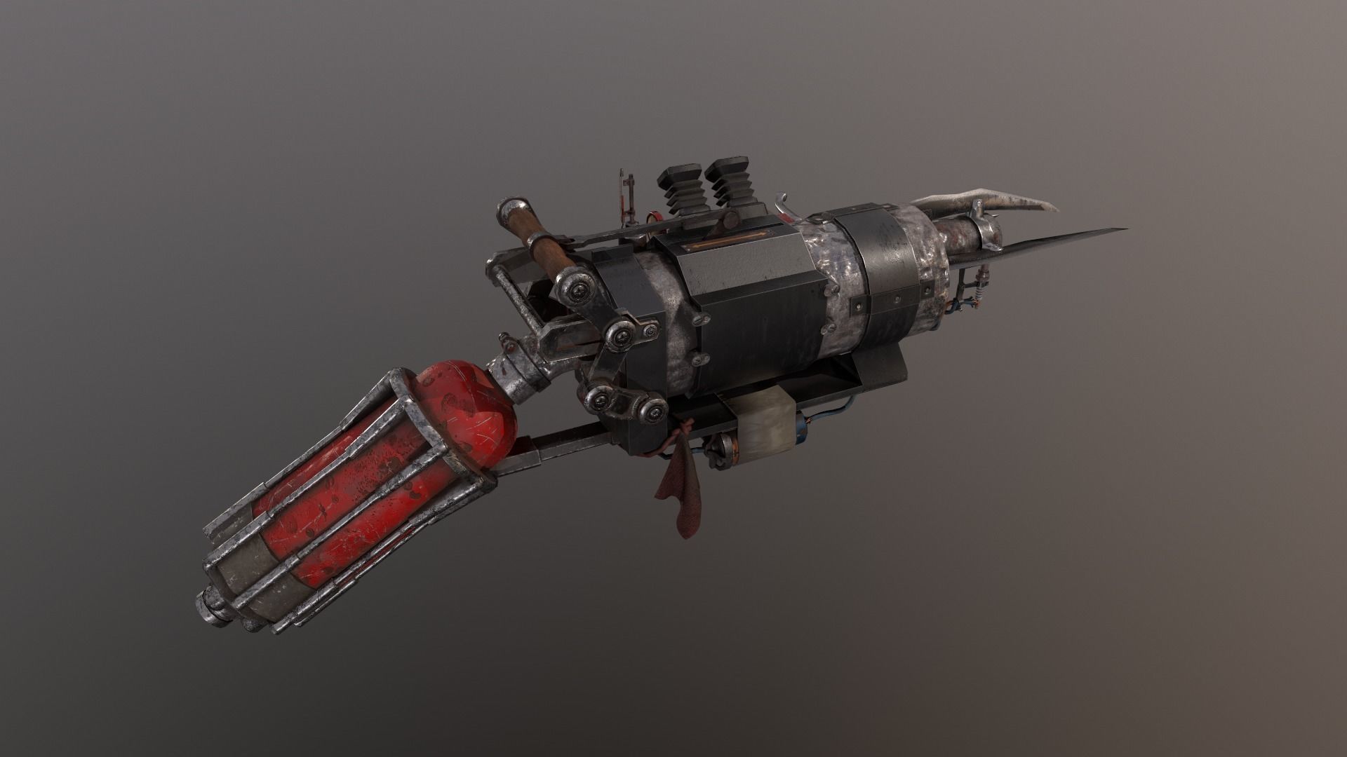 3D model Post Apocalyptic Flamethrower VR / AR / low-poly | CGTrader