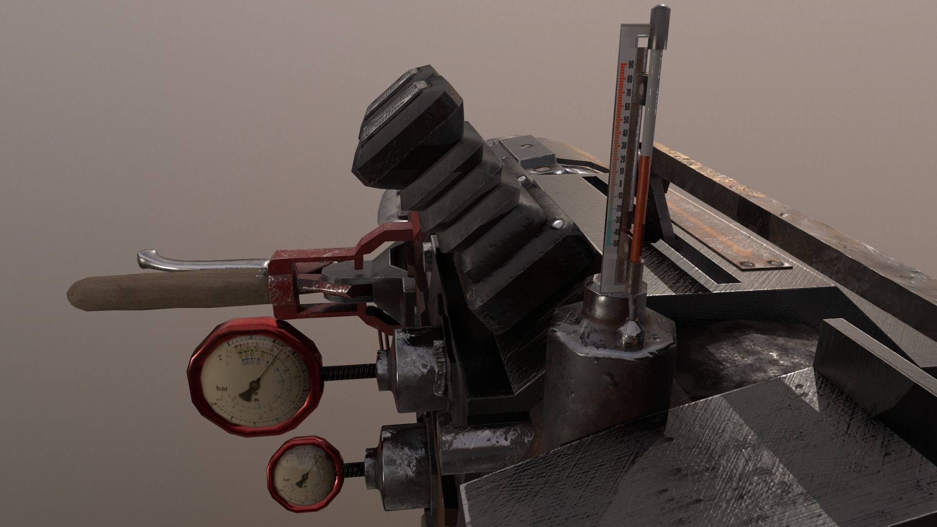 3D model Post Apocalyptic Flamethrower VR / AR / low-poly | CGTrader