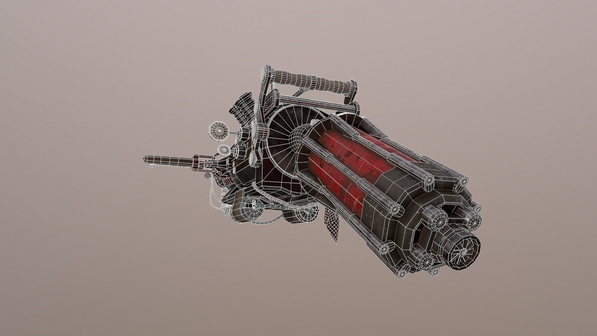 3D model Post Apocalyptic Flamethrower VR / AR / low-poly | CGTrader