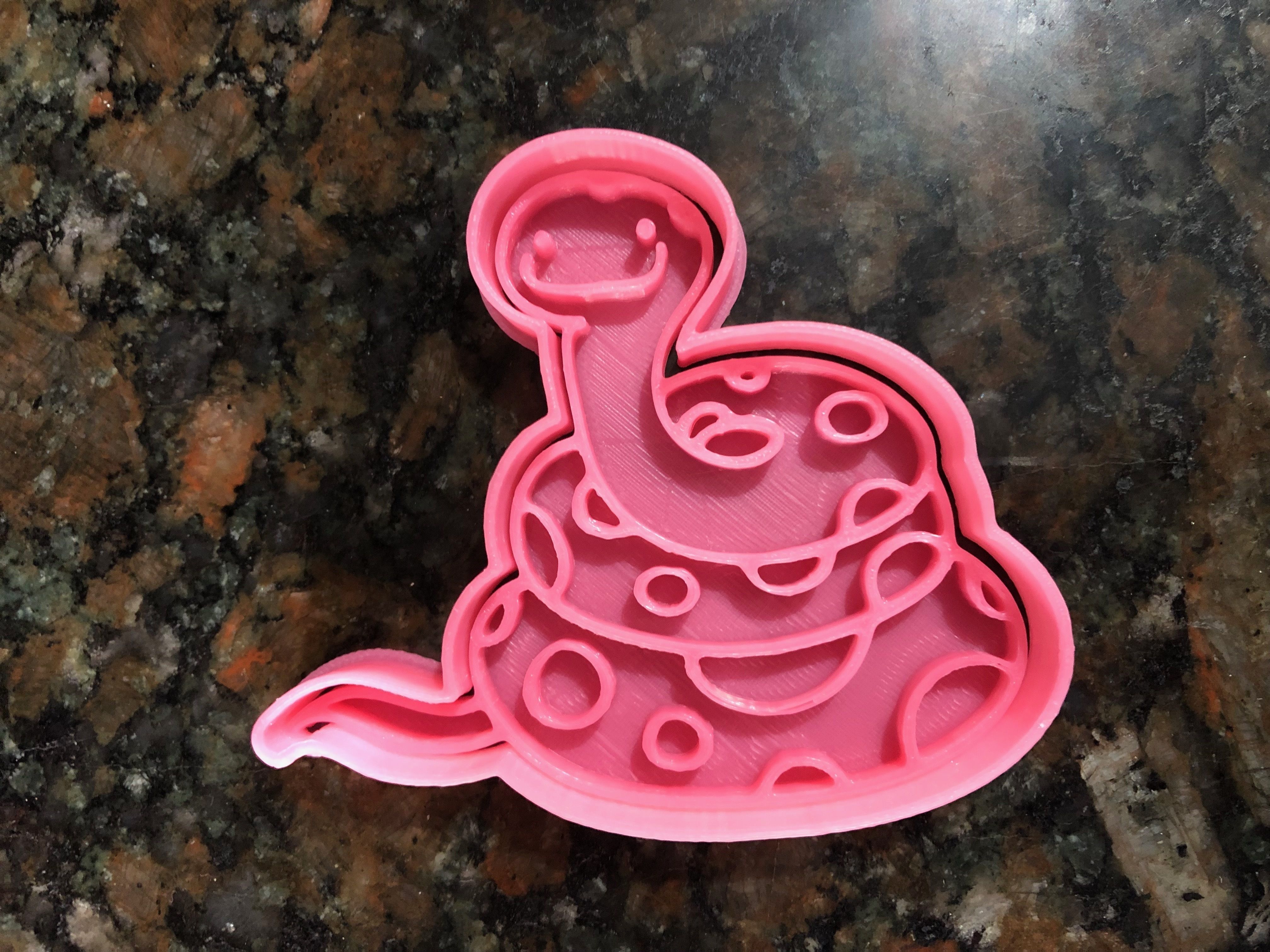 Snake cookie cutter 3D model 3D printable | CGTrader