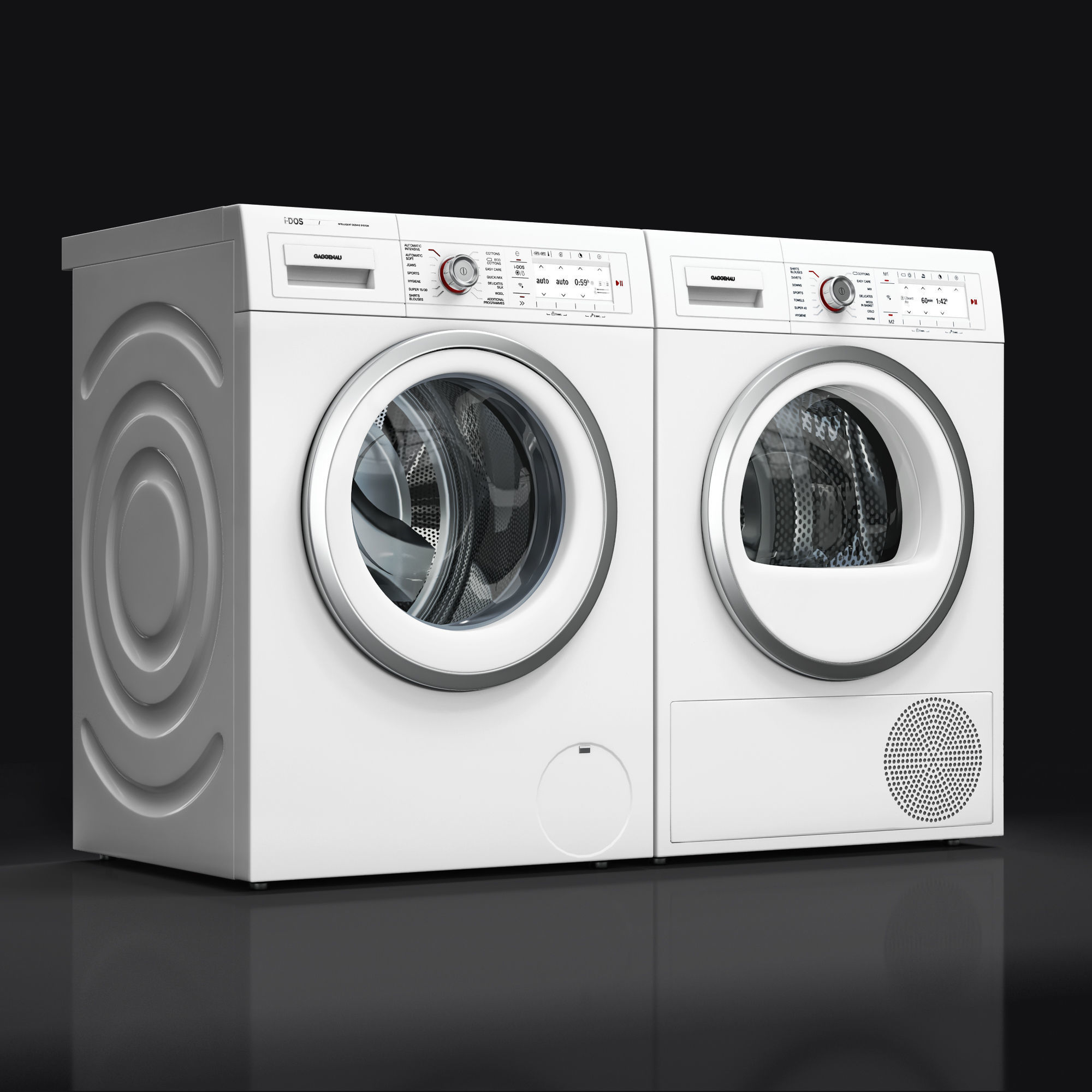 Gaggenau 200 series WM260163 and Gaggenau WT260101 3D model | CGTrader