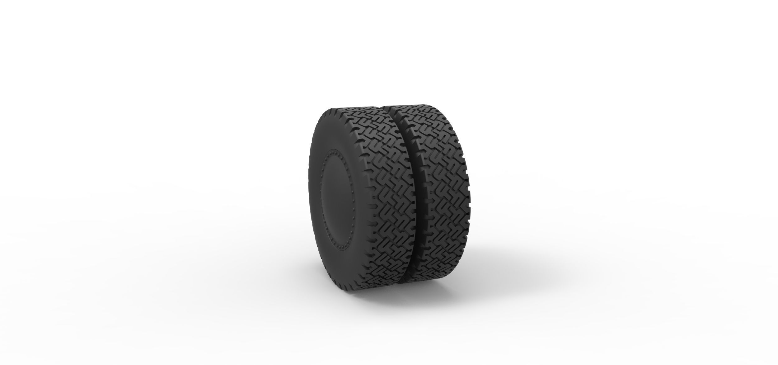 Double wheel 2 3D model 3D printable | CGTrader