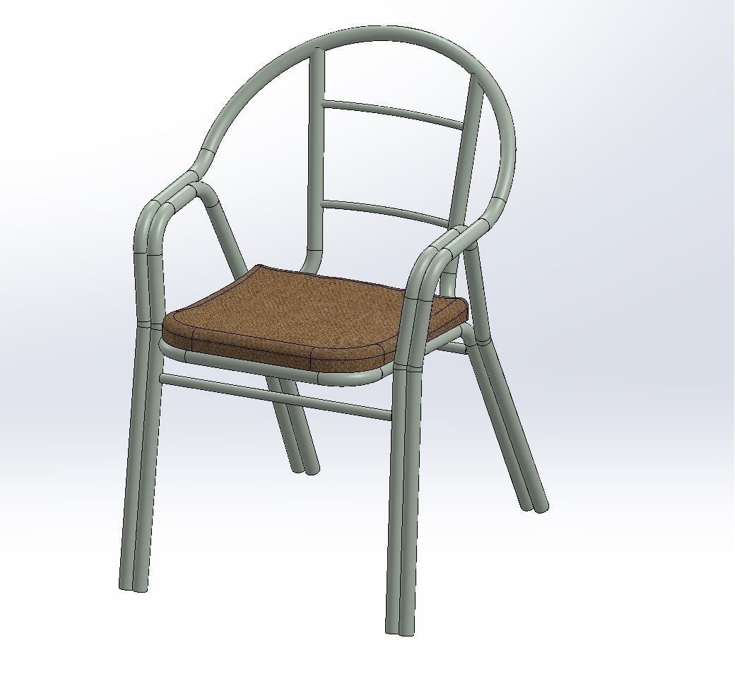 Steel Arm Chair 3D model | CGTrader