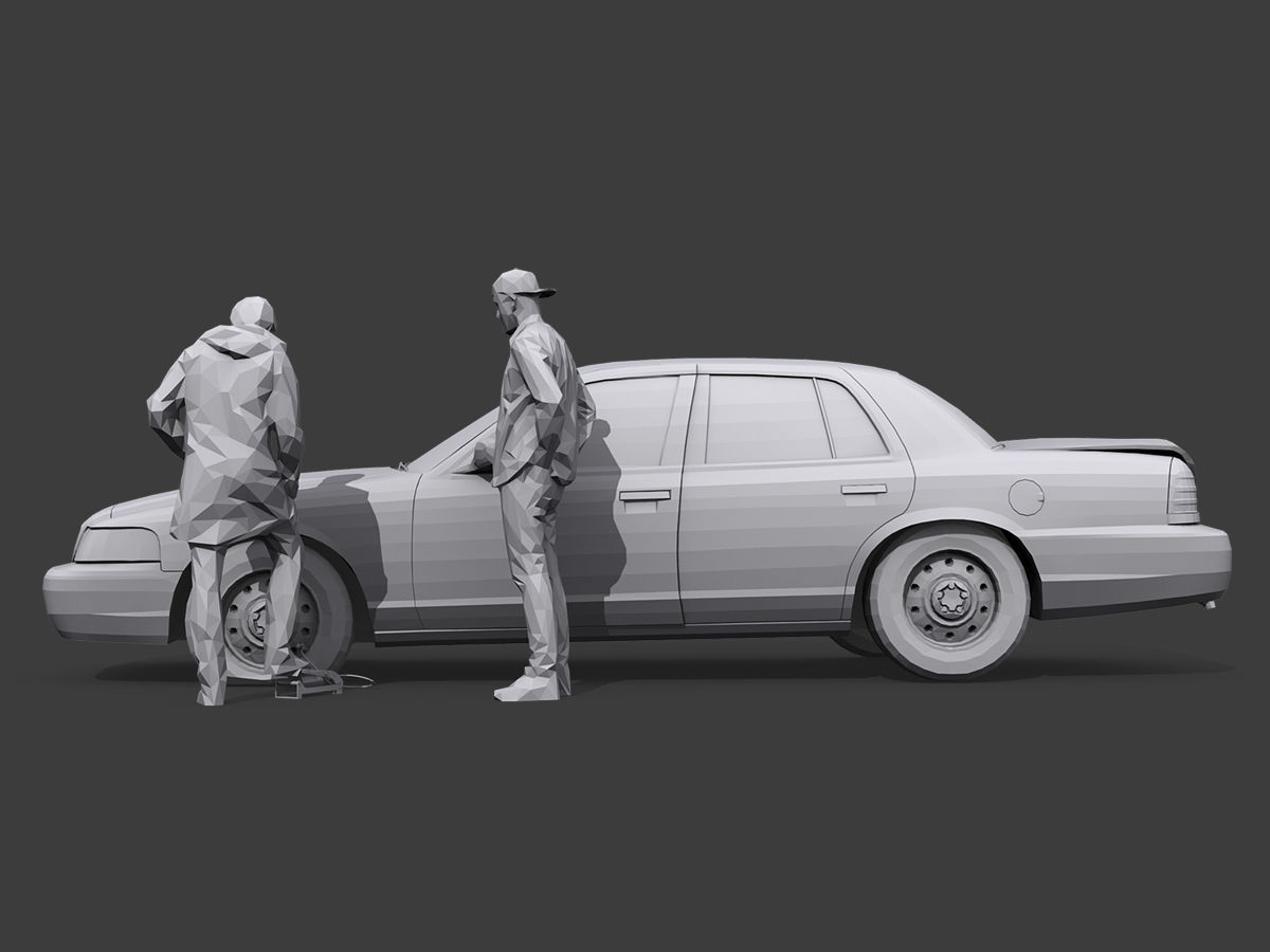 3D model Road Accident VR / AR / low-poly | CGTrader