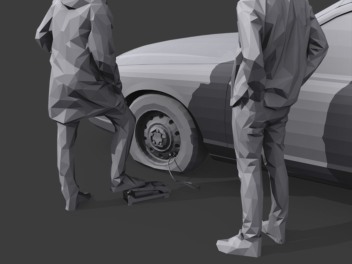 3D model Road Accident VR / AR / low-poly | CGTrader