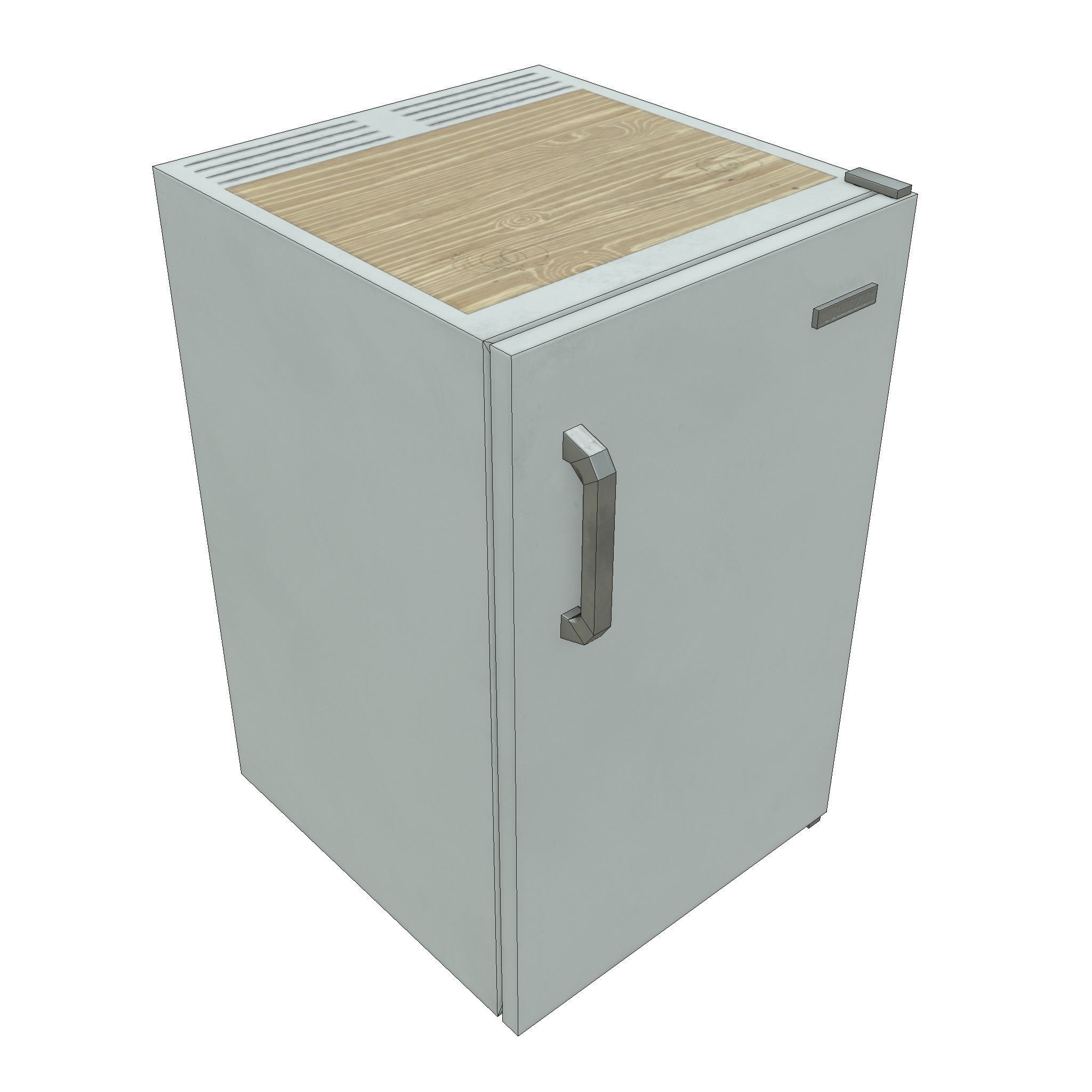 3D model Game-ready Freezy - old vintage fridge - Unity - HDRP - UE4 VR ...