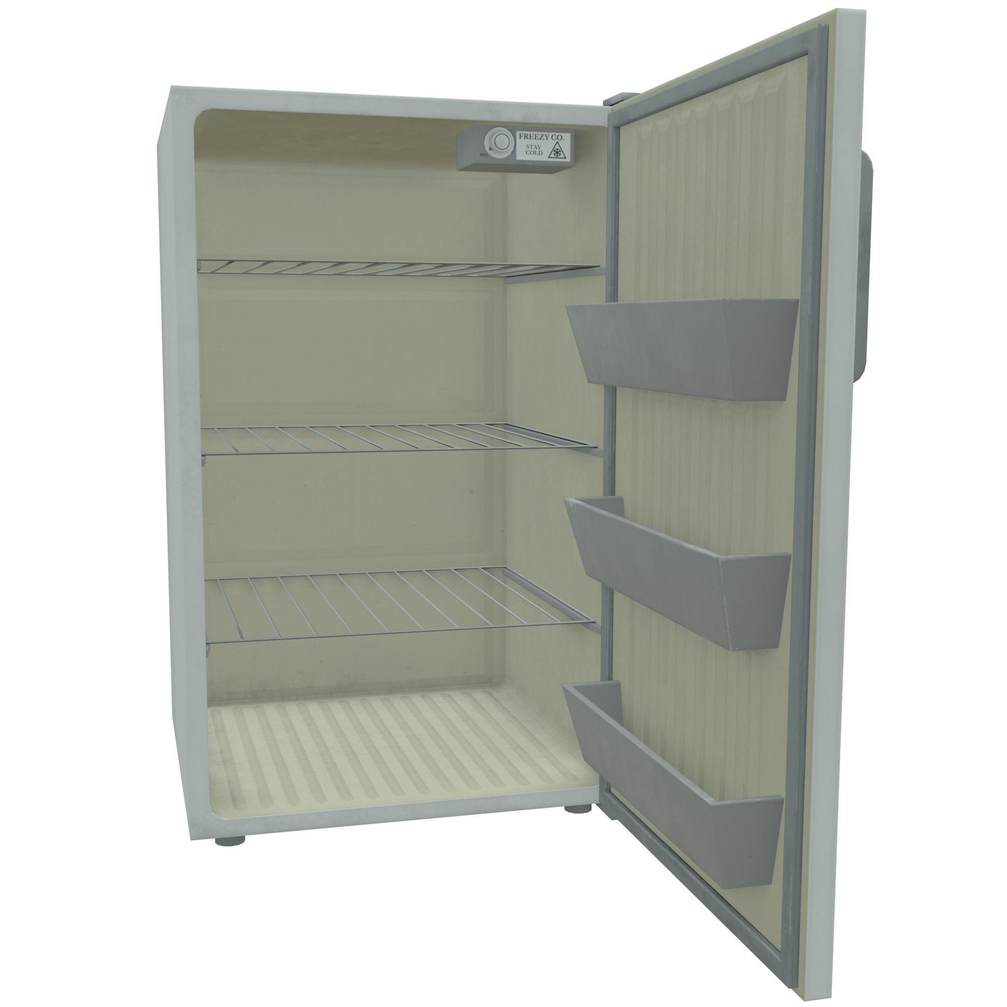 3D model Game-ready Freezy - old vintage fridge - Unity - HDRP - UE4 VR ...