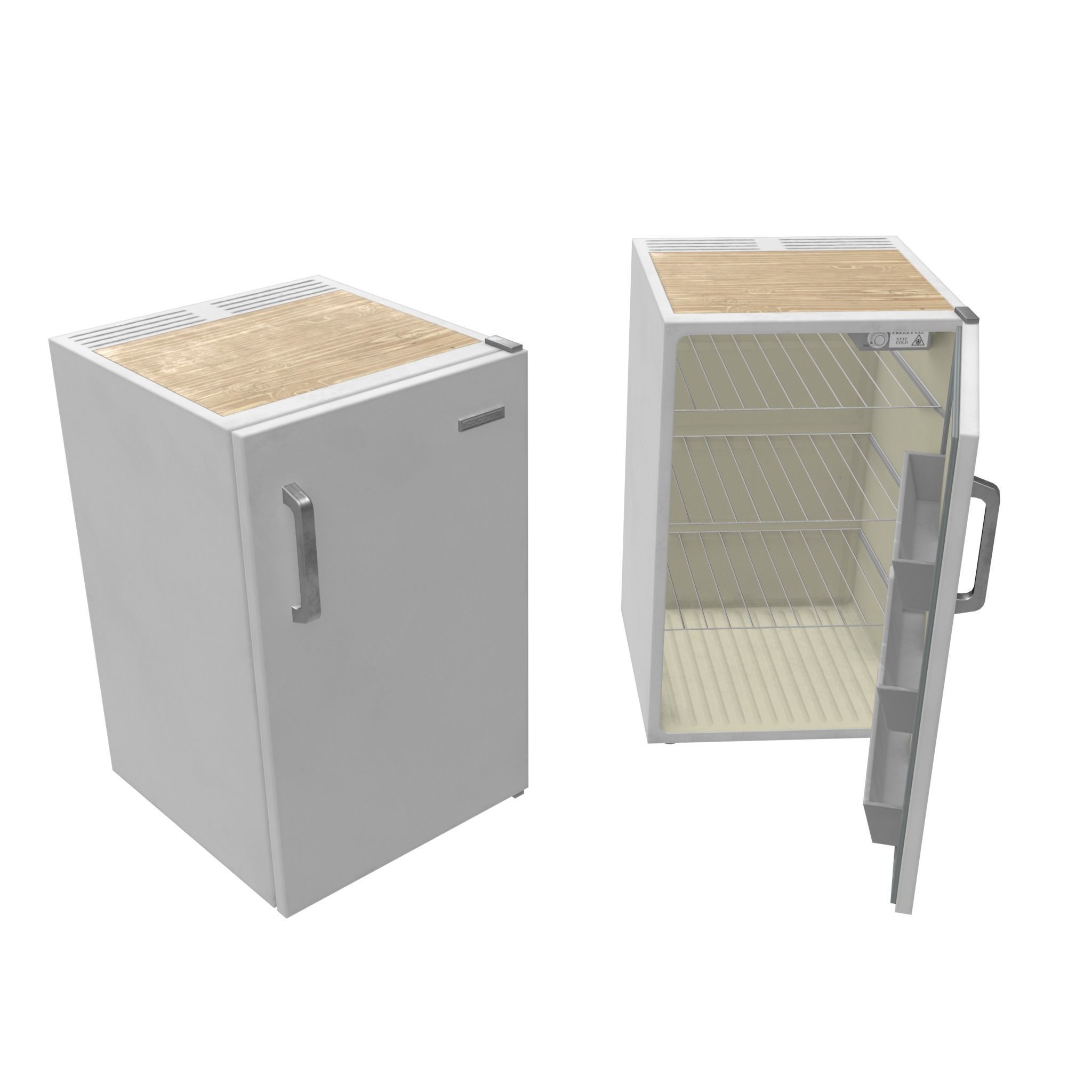 3D model Game-ready Freezy - old vintage fridge - Unity - HDRP - UE4 VR ...