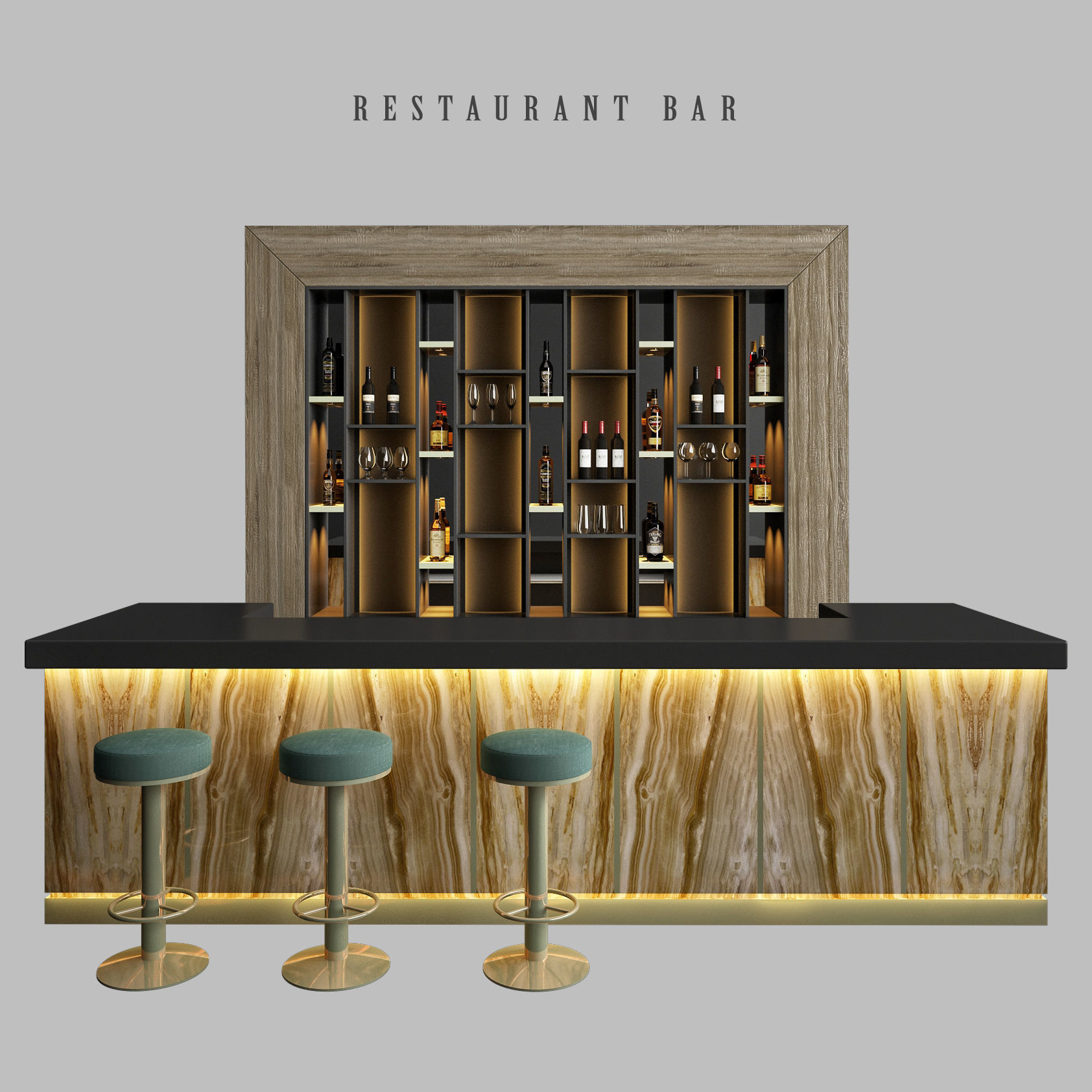 Restaurant Bar 1 3D model | CGTrader
