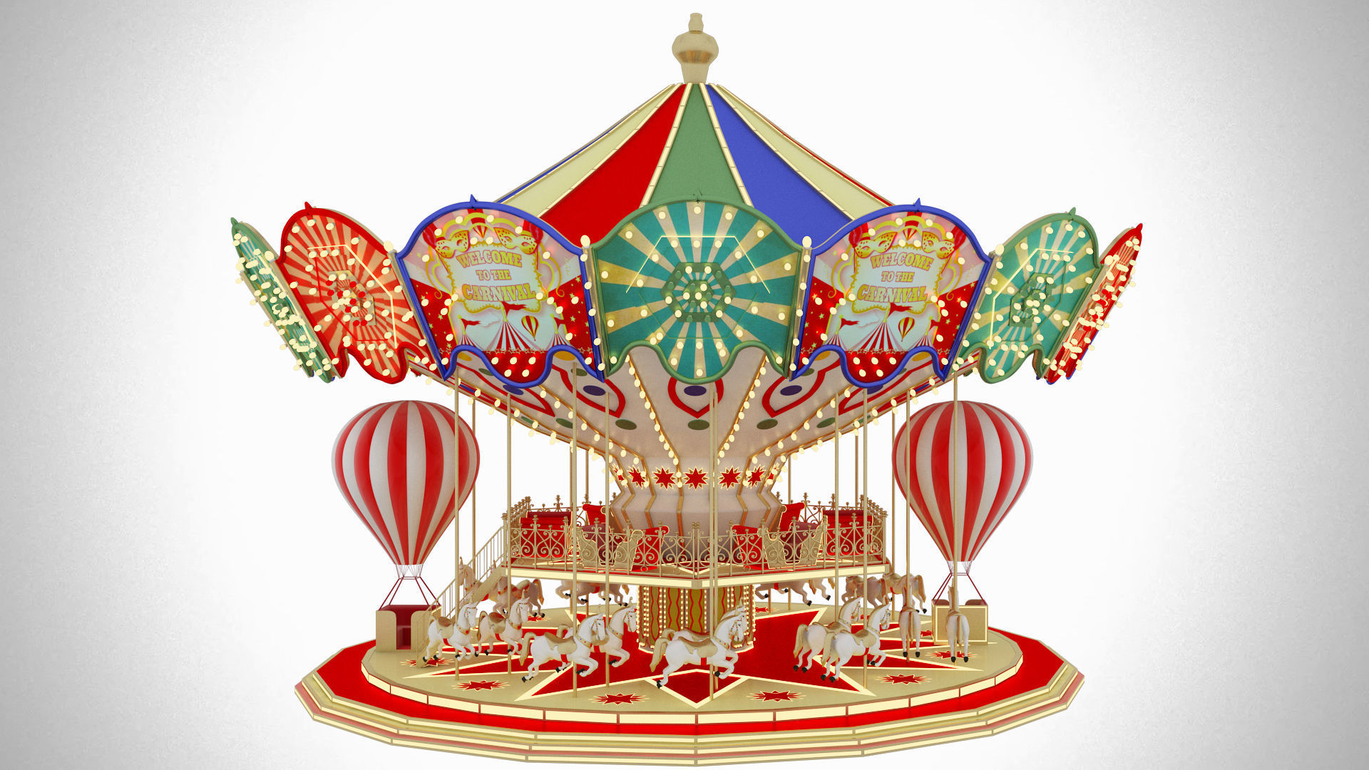 Carousel 3D model | CGTrader