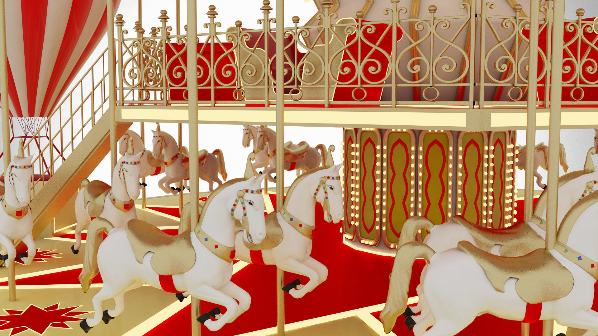 Carousel 3D model | CGTrader