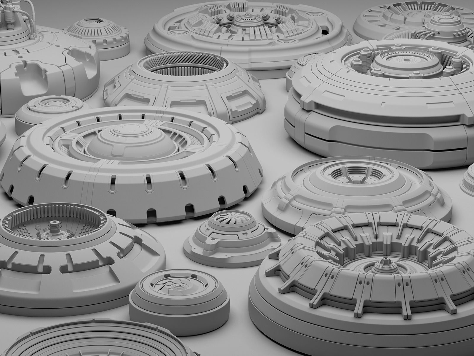 sci fi kitbash subdivision ready 3d model 3D model | CGTrader
