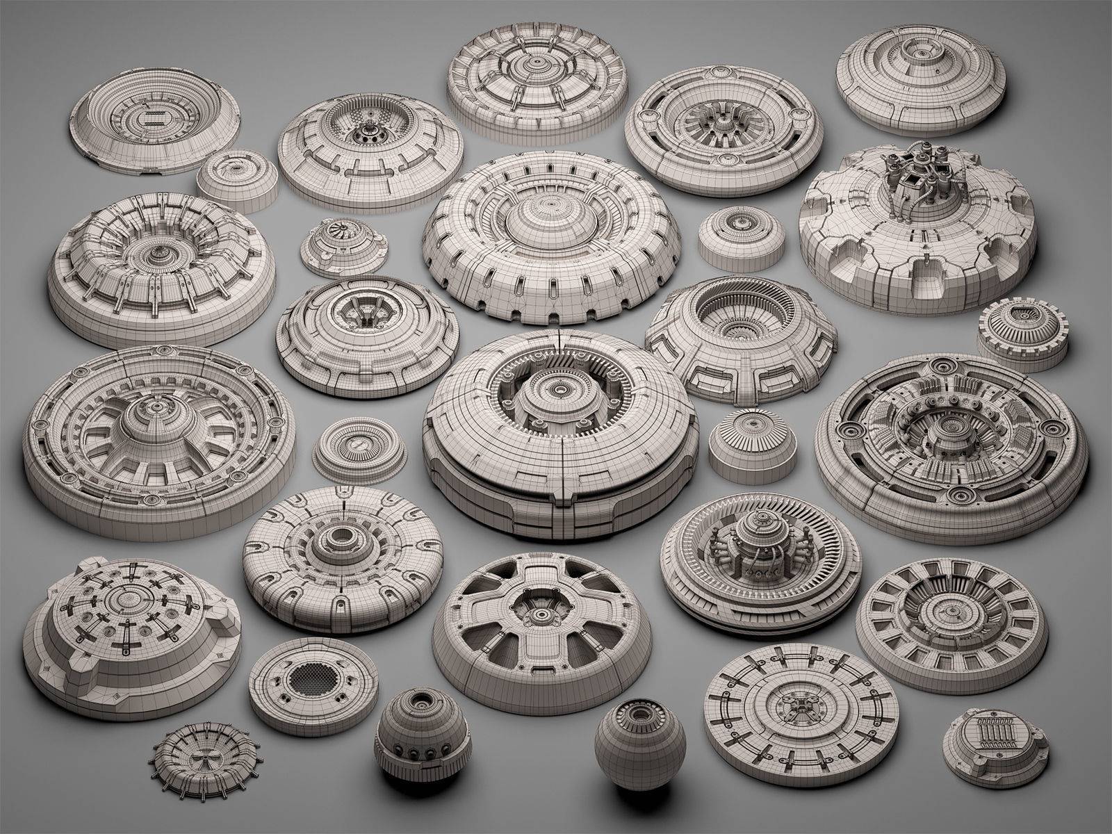 sci fi kitbash subdivision ready 3d model 3D model | CGTrader