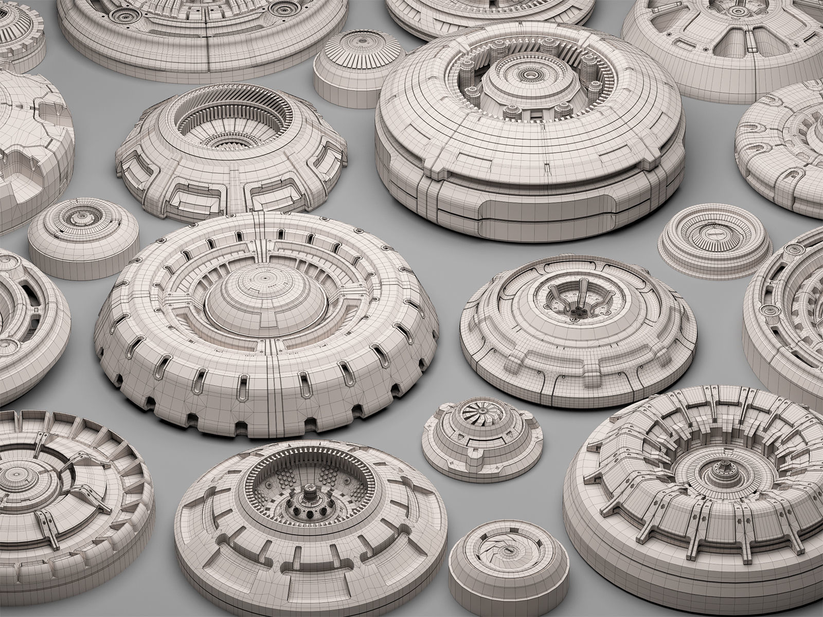 sci fi kitbash subdivision ready 3d model 3D model | CGTrader