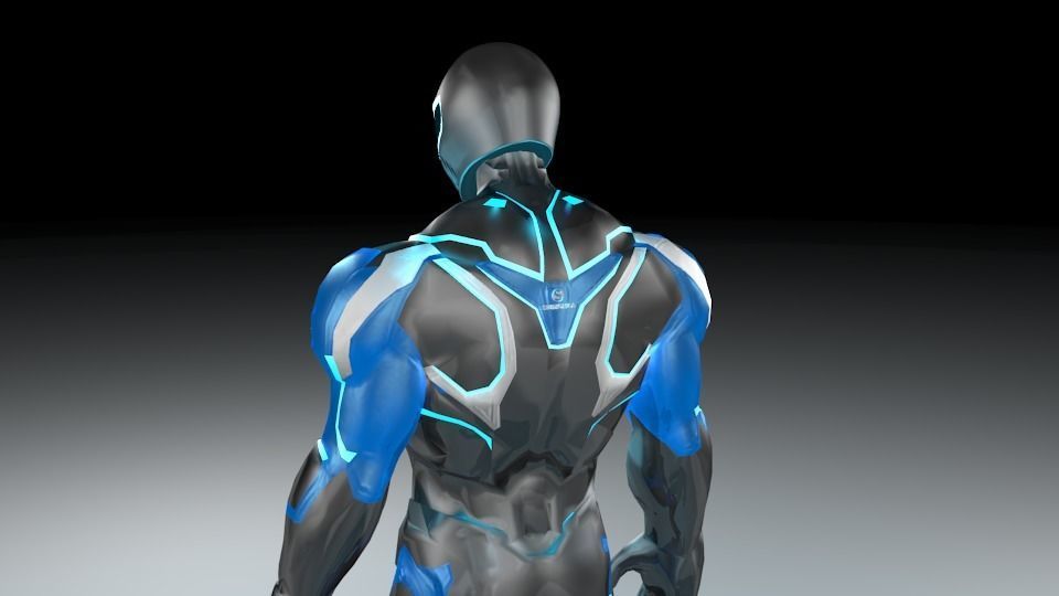 Mathveus Ultra - Mark 2 superhero costume 3D model rigged | CGTrader