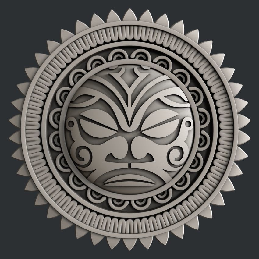 3d STL models for CNC router and 3d printer polynesia sun 3D model 3D ...