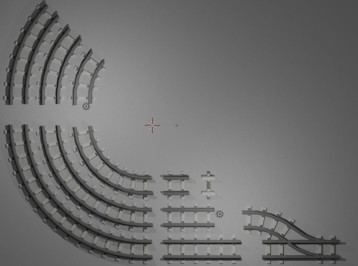 Complete Rail Set free VR / AR / low-poly 3D model | CGTrader