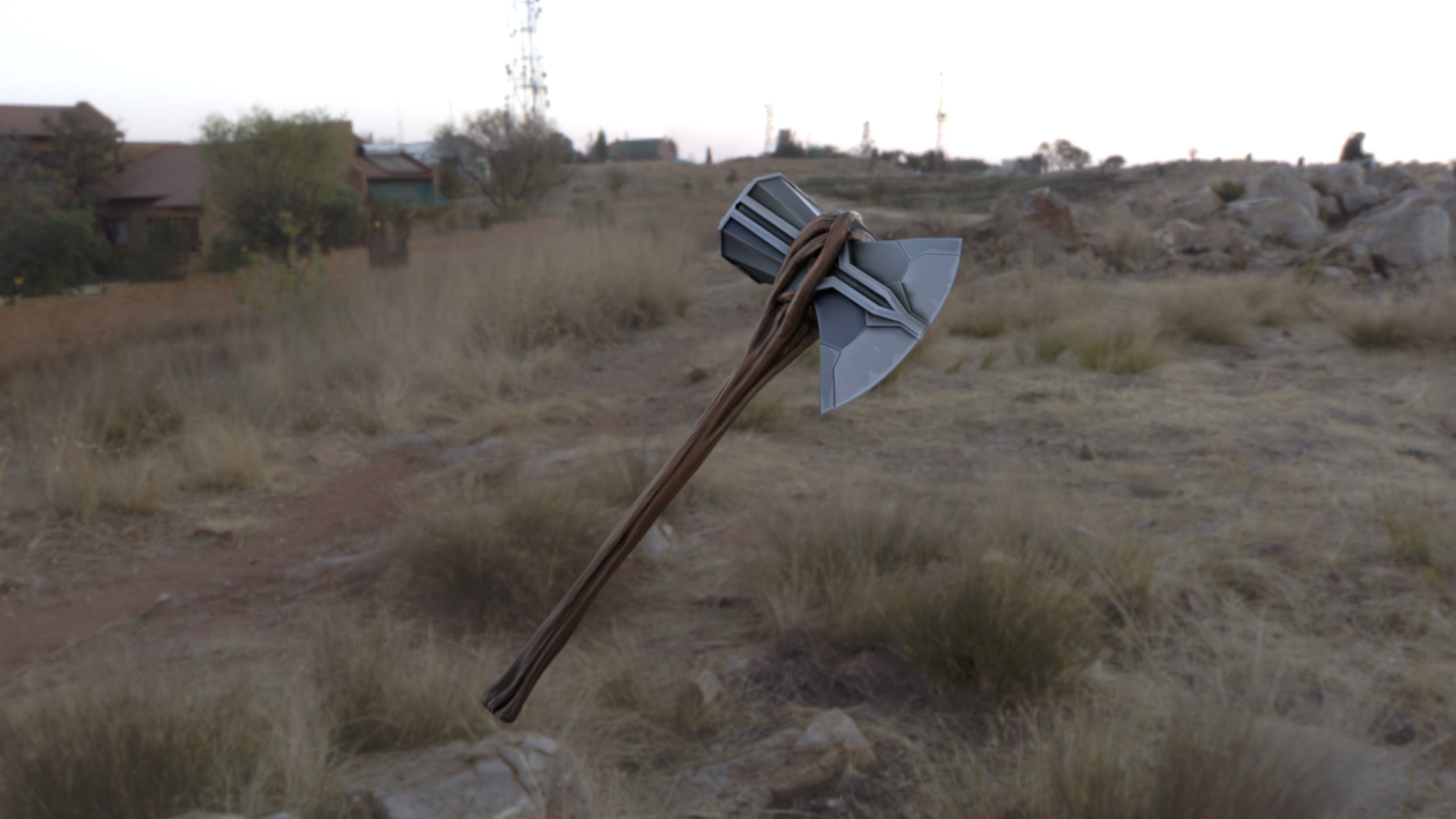 StormBreaker axe 3D model rigged | CGTrader