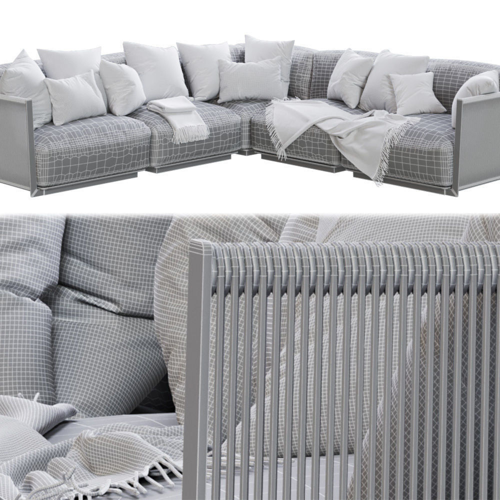 Vulcano Flexform Outdoor Sofa 1 3D model | CGTrader