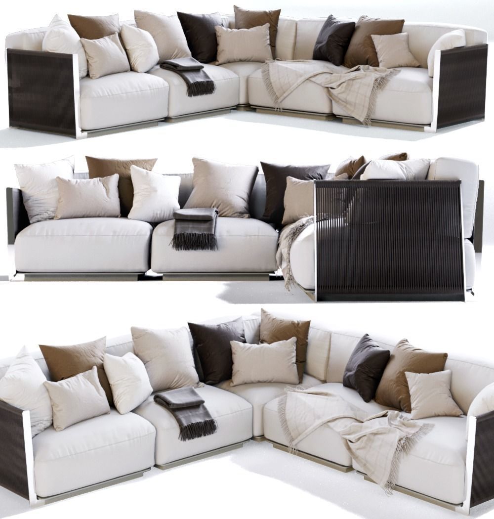 Vulcano Flexform Outdoor Sofa 1 3D model | CGTrader