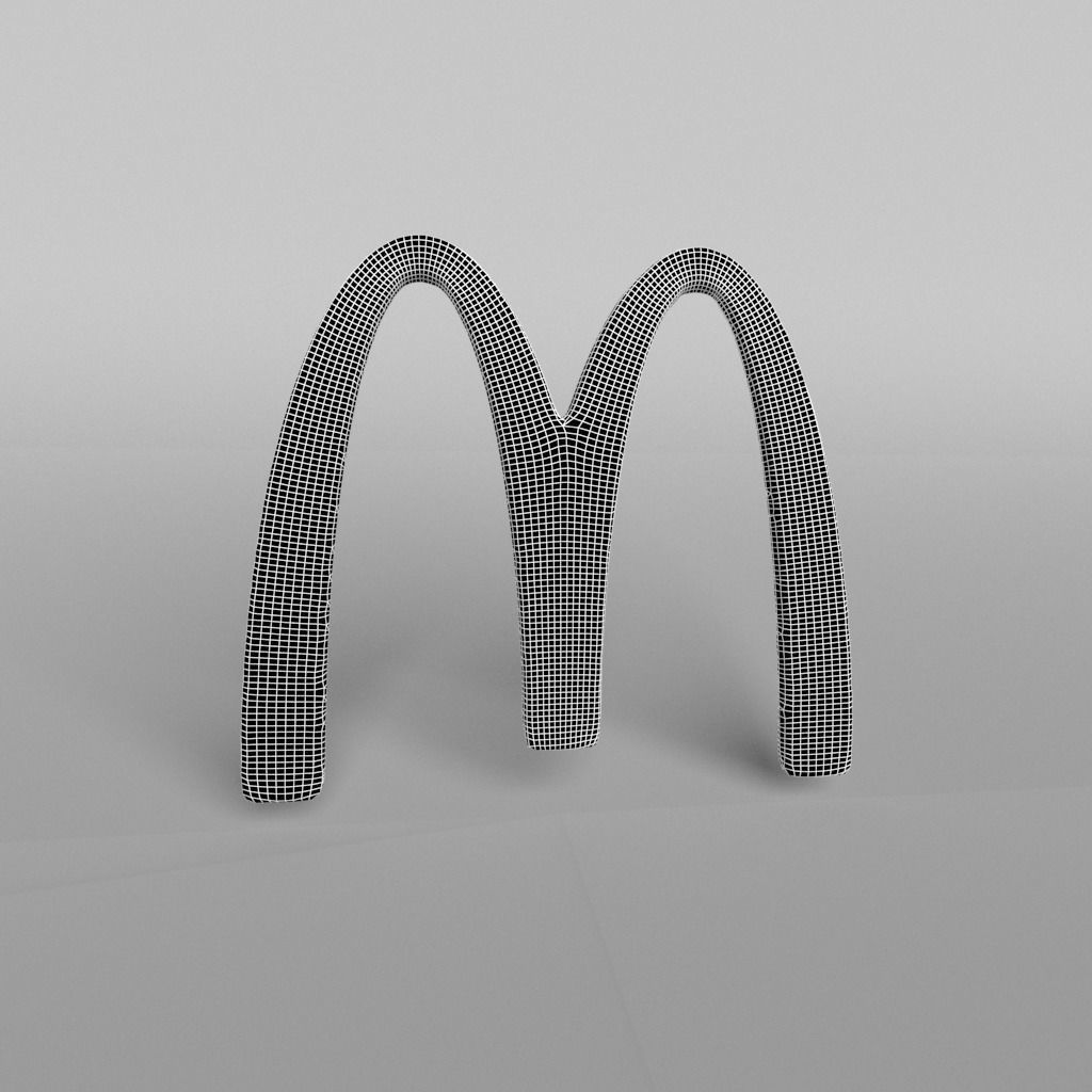 Mcdonald Logo 01 free VR / AR / low-poly 3D model | CGTrader