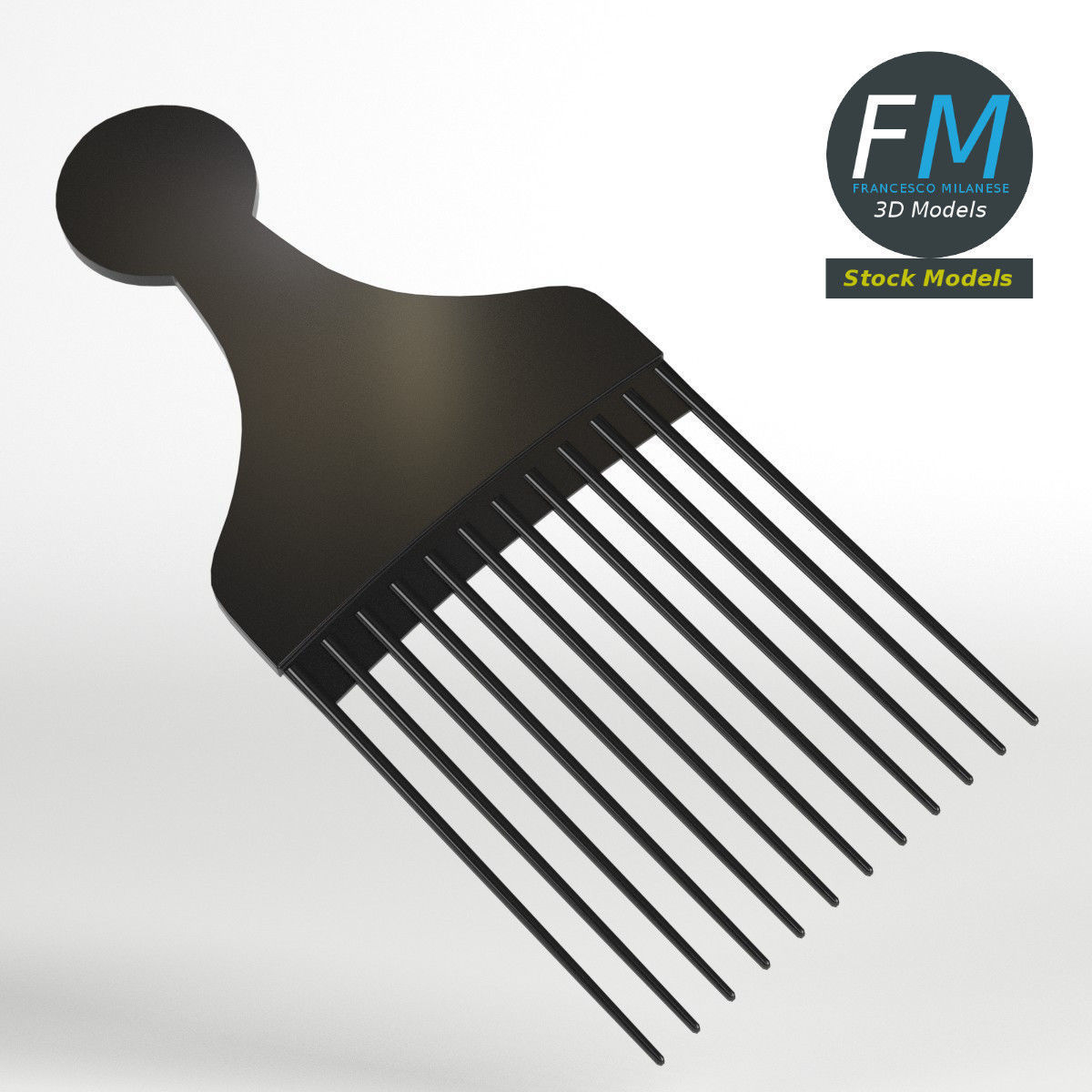 Hair pick comb 3D model | CGTrader